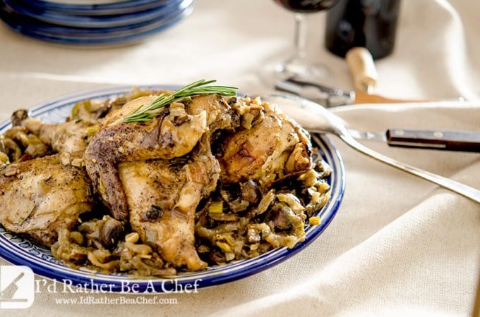 Slow Cooker Coq au Vin - I'd Rather Be A Chef