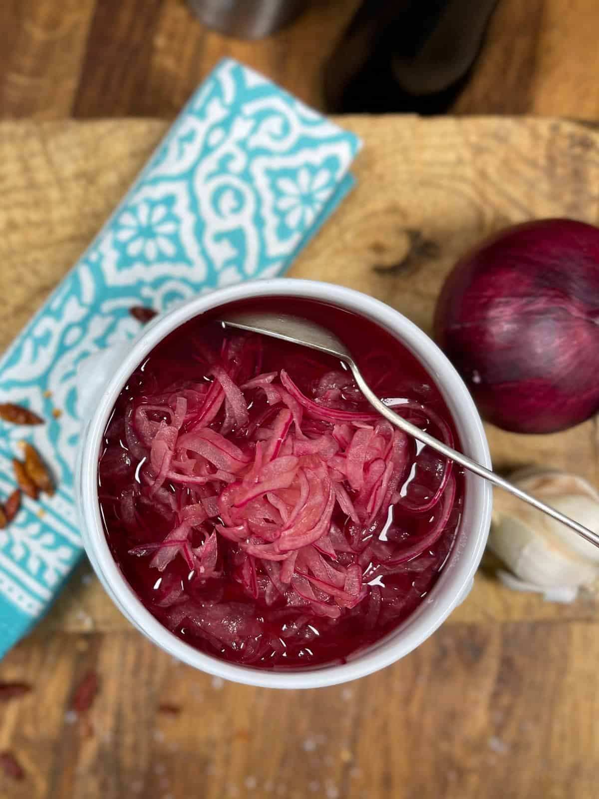Pickled Red Onions 🧅 - I'd Rather Be A Chef