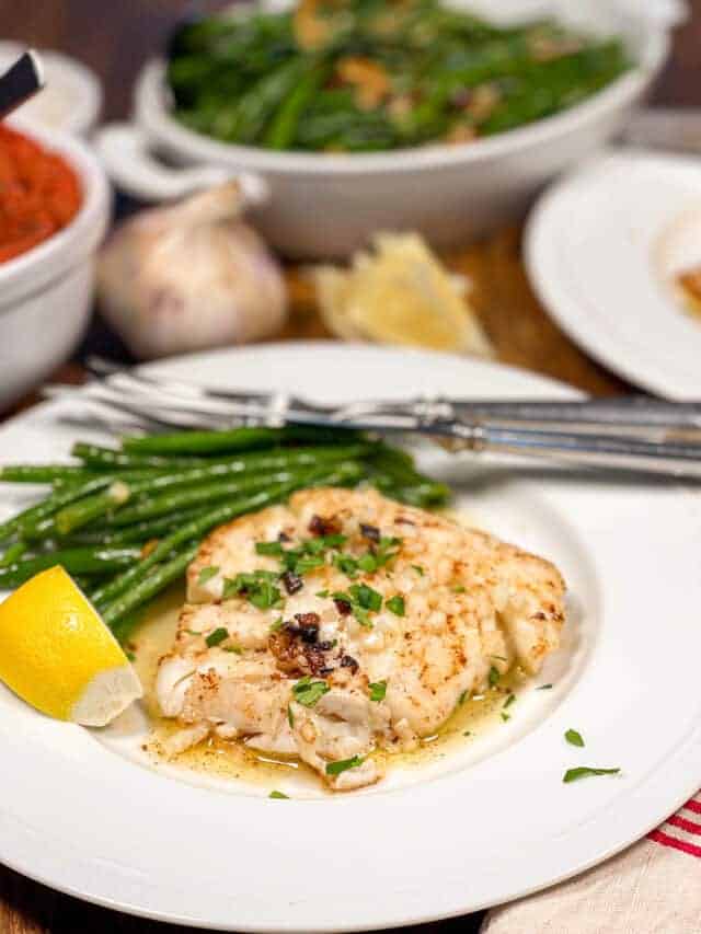 Crispy Golden Pan Seared Cod - I'd Rather Be A Chef