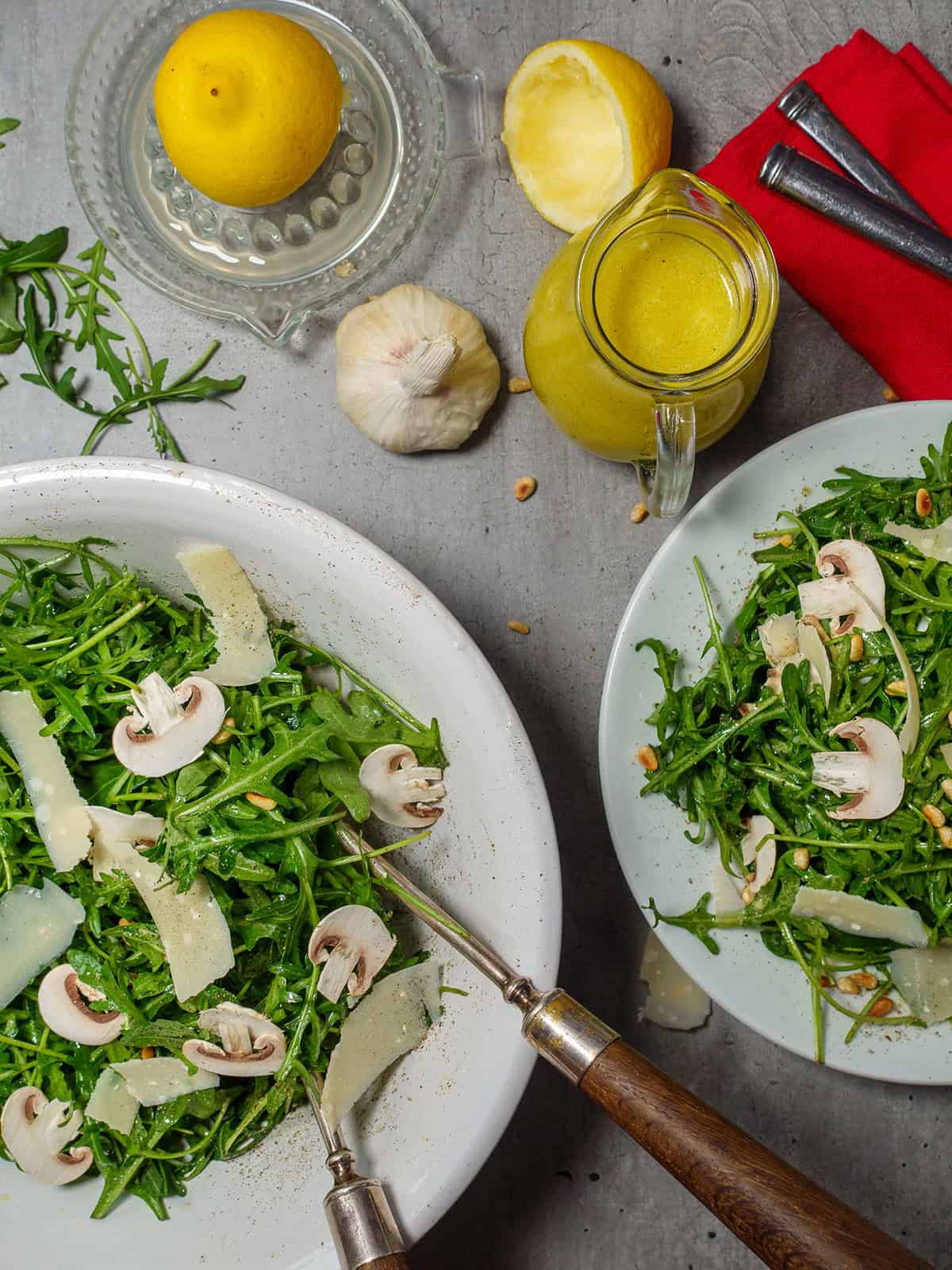 Arugula Mushroom Salad 🥬 - I'd Rather Be A Chef