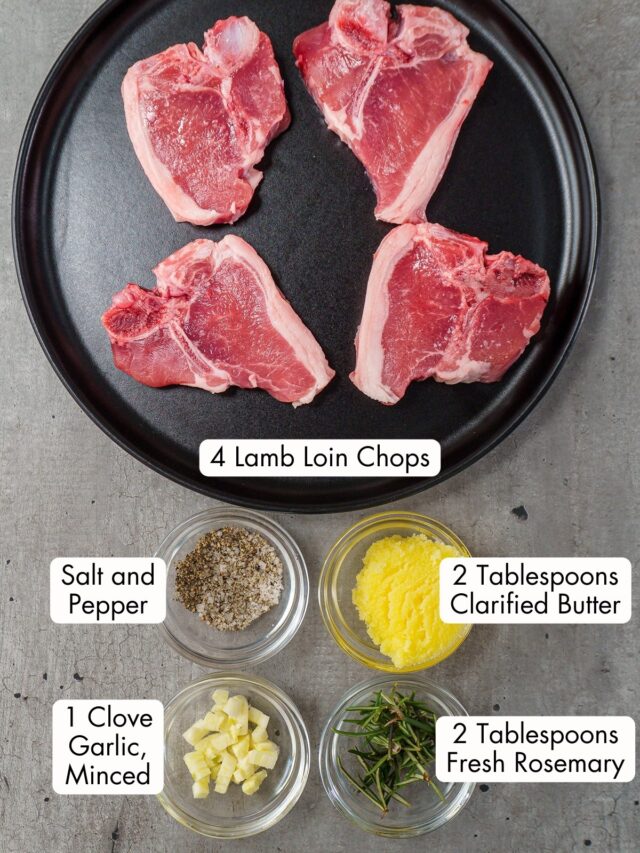Pan Seared Lamb Loin Chops - I'd Rather Be A Chef