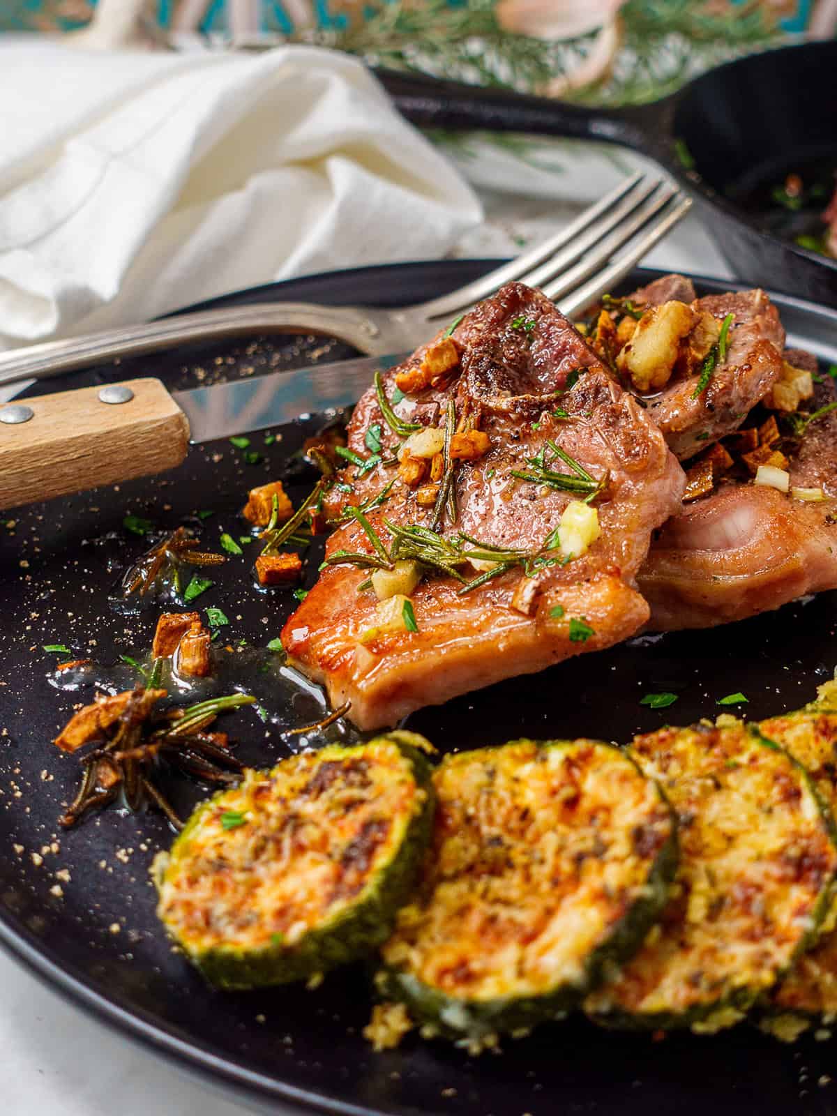 Pan Seared Lamb Loin Chops - I'd Rather Be A Chef