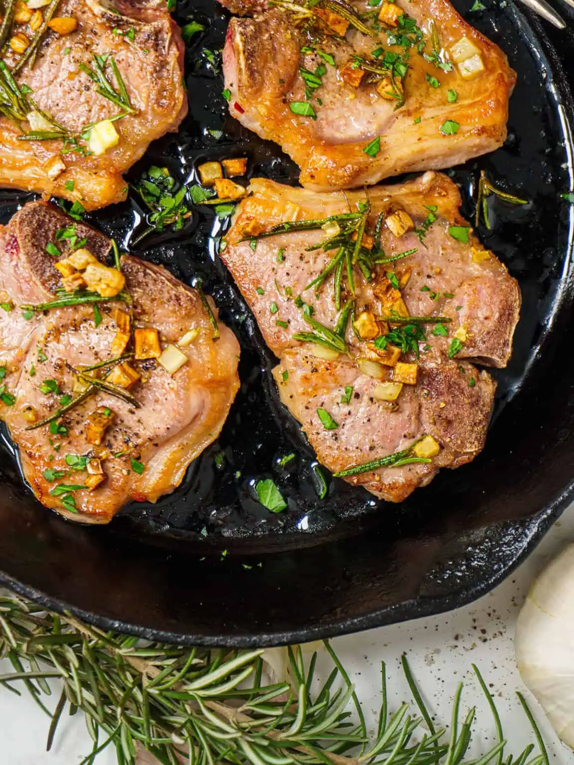 Pan Seared Lamb Loin Chops - I'd Rather Be A Chef