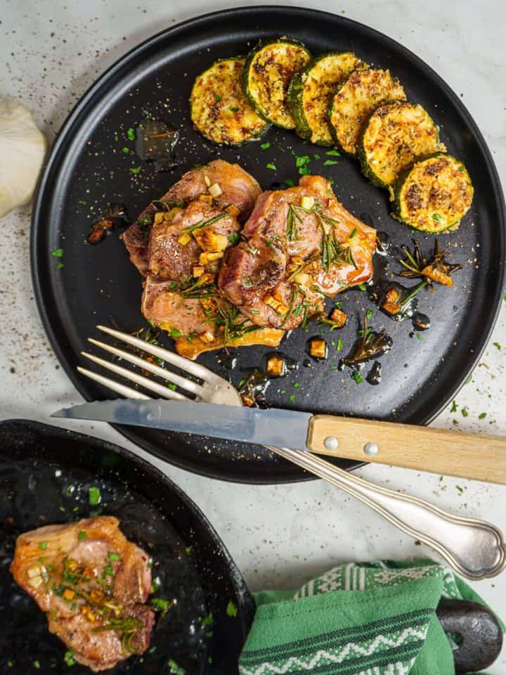 Pan Seared Lamb Loin Chops - I'd Rather Be A Chef