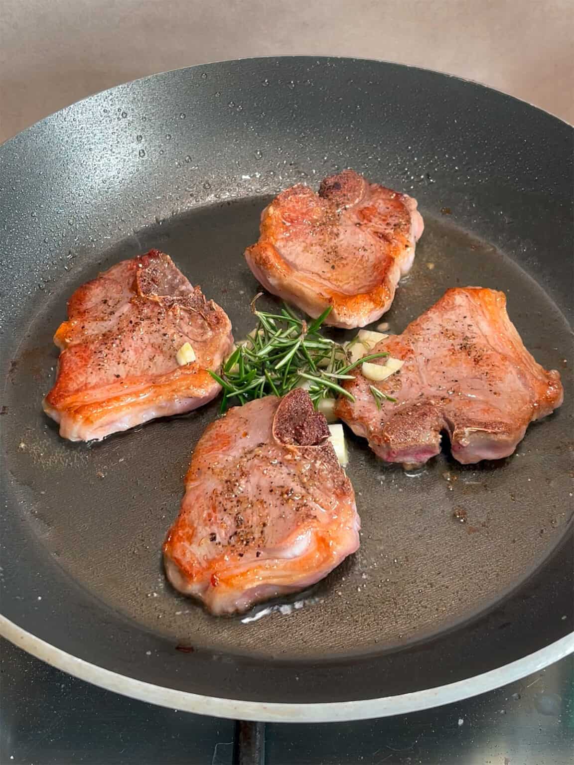 Pan Seared Lamb Loin Chops - I'd Rather Be A Chef