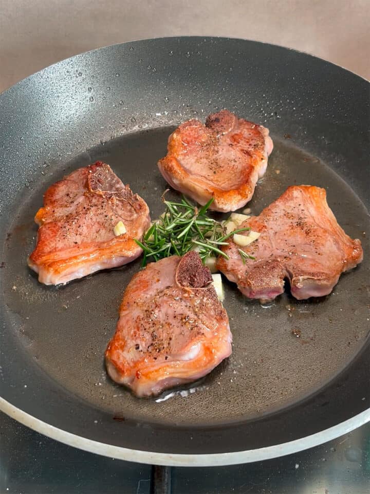 Pan Seared Lamb Loin Chops - I'd Rather Be A Chef