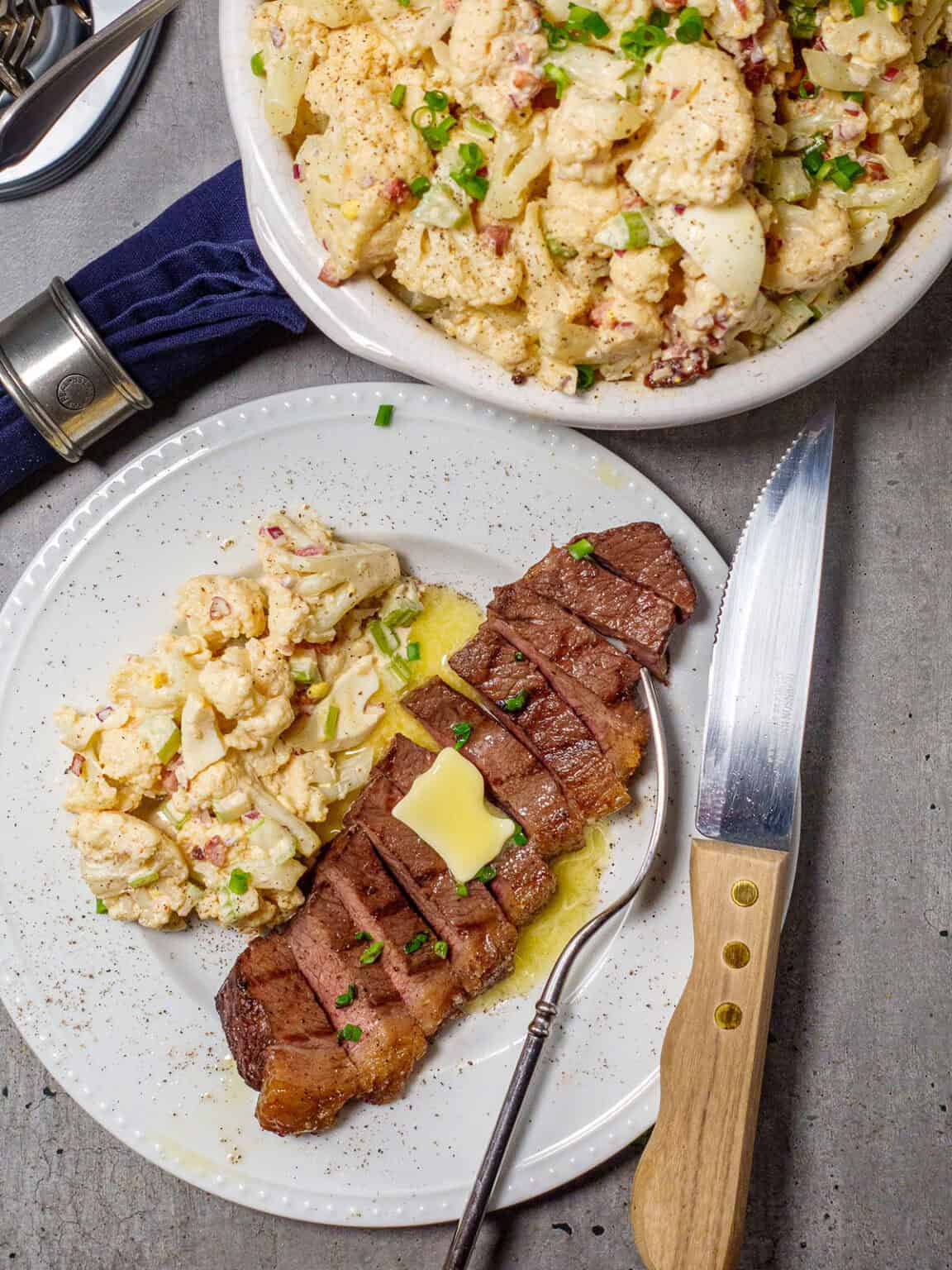 Cauliflower "Potato" Salad (Low Carb & Keto)🥗 - I'd Rather Be A Chef