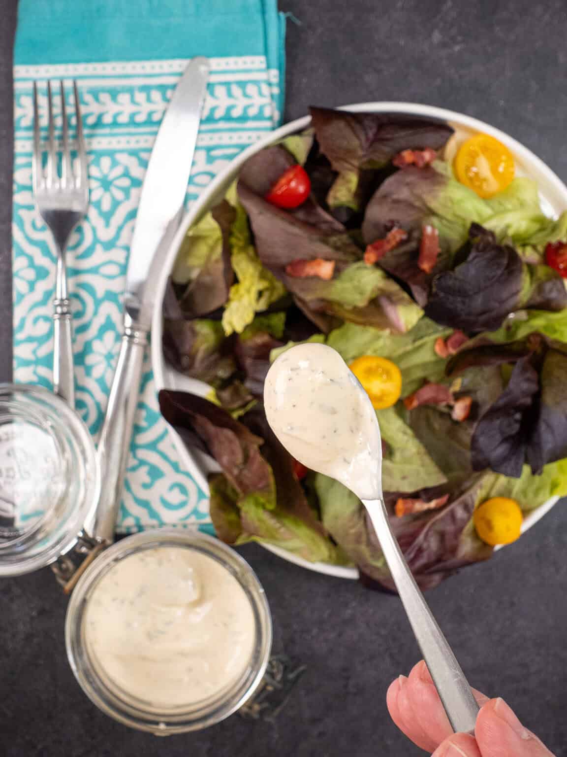 5-Minute Keto Ranch Dressing 🥗 - I'd Rather Be A Chef