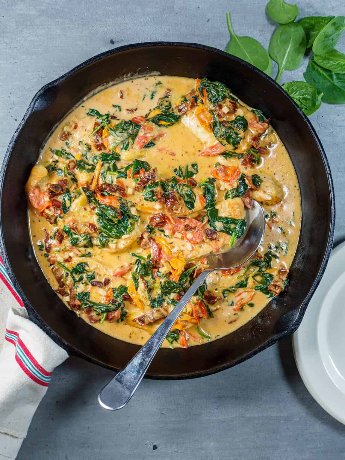 Creamy Tuscan Chicken Recipe 🍗 - I'd Rather Be A Chef
