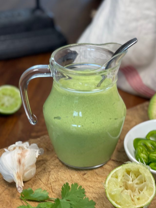 Avocado Lime Dressing 🍋 - I'd Rather Be A Chef