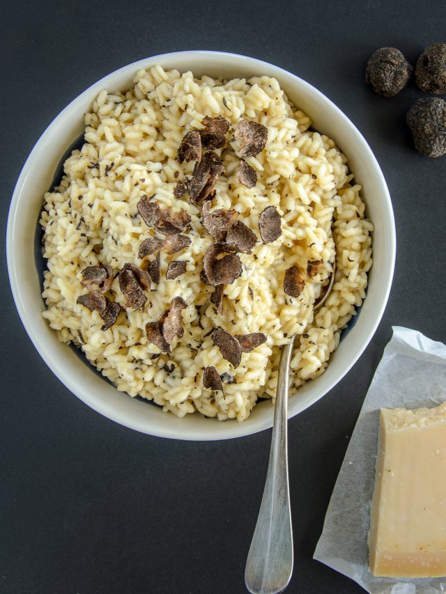 5-Ingredient Truffle Risotto Recipe - I'd Rather Be A Chef