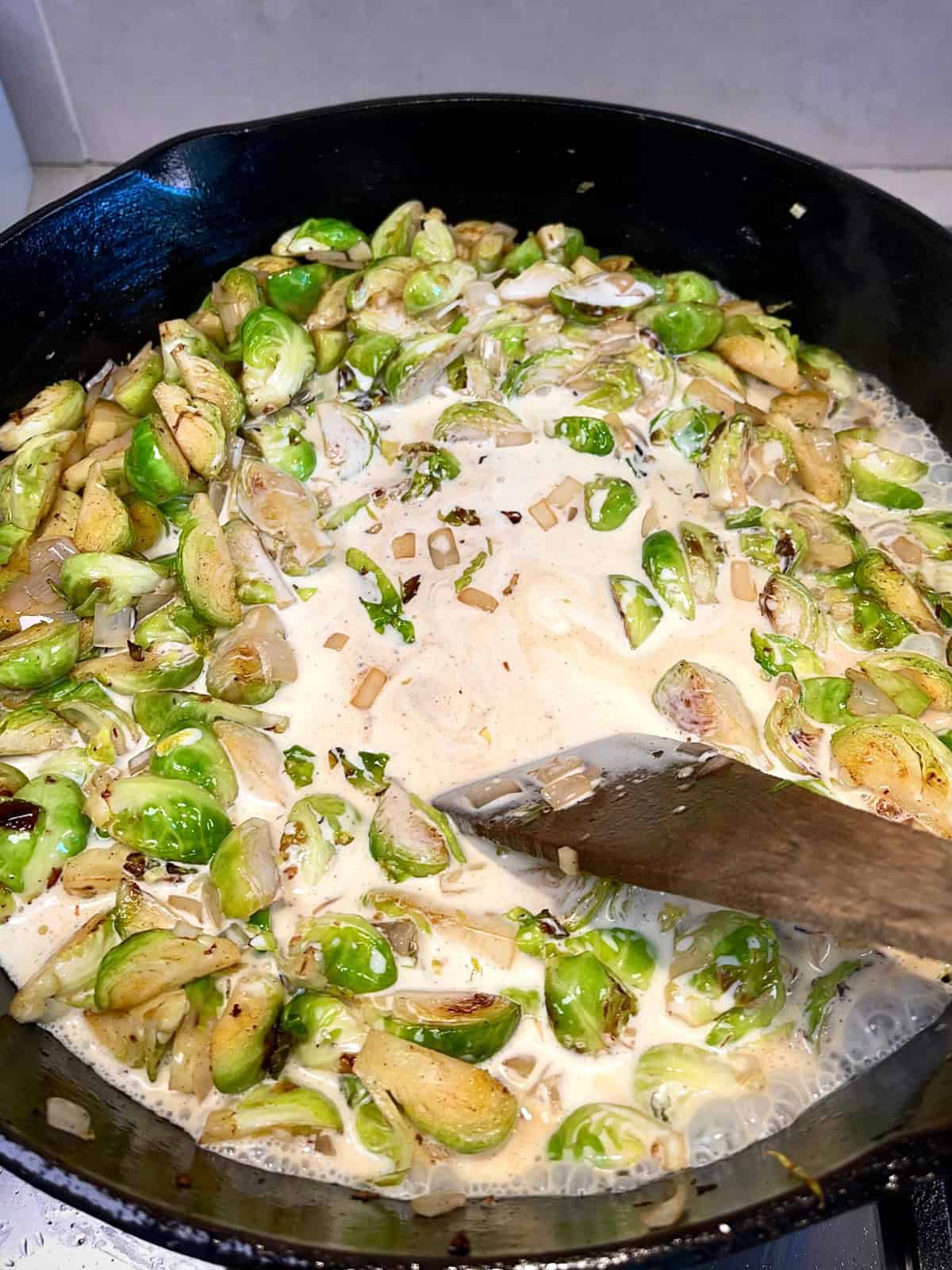 Cheesy Brussels Sprouts Casserole 🥘 - I'd Rather Be A Chef