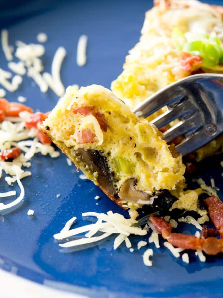 Mushroom Leek Frittata 🍳 - I'd Rather Be A Chef