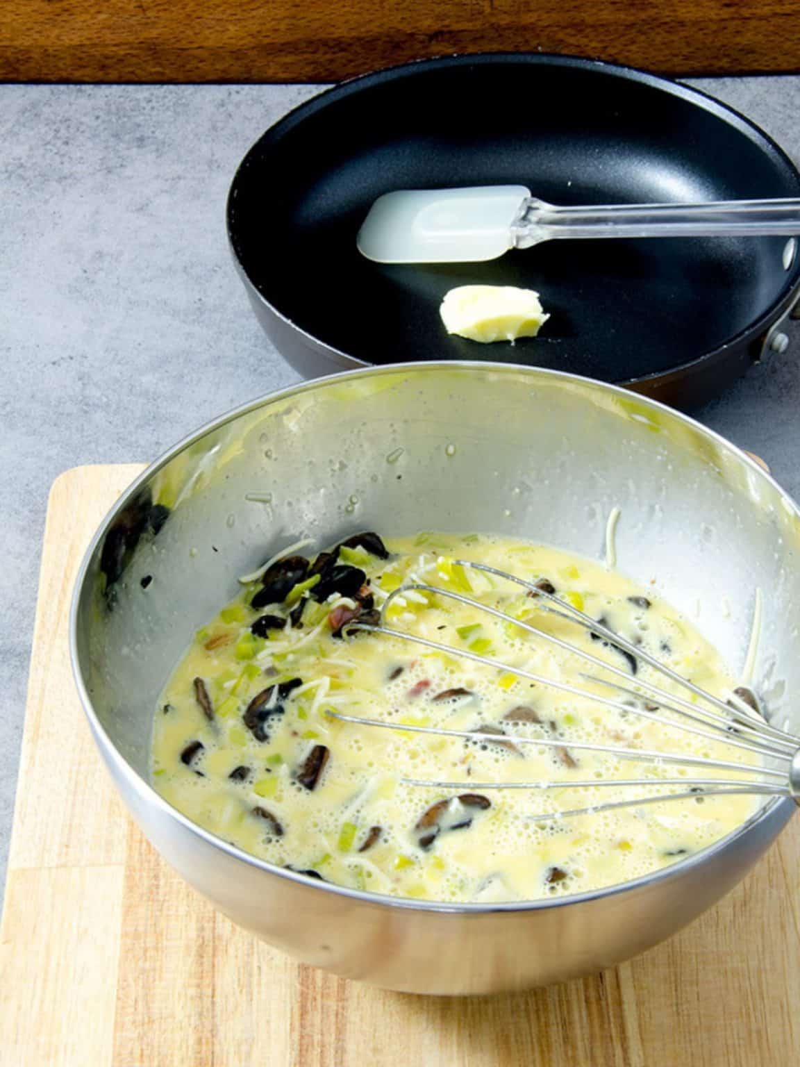 Mushroom Leek Frittata 🍳 - I'd Rather Be A Chef