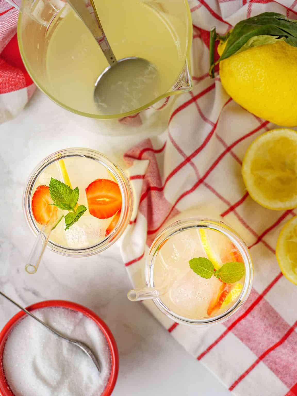 Homemade Sugar-free Lemonade Recipe 🍋 - I'd Rather Be A Chef