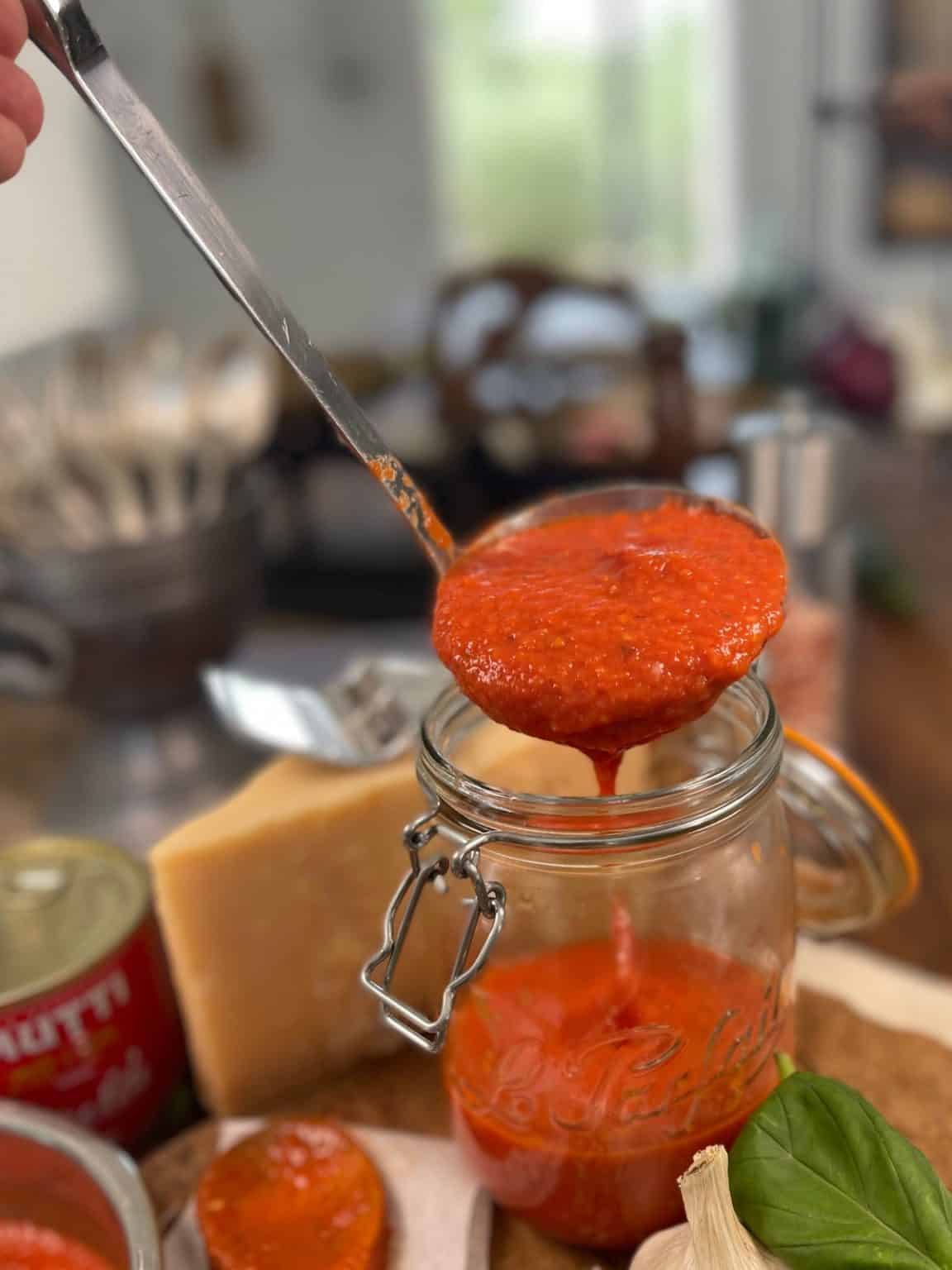 Homemade Tomato Sauce Recipe 🍅 - I'd Rather Be A Chef