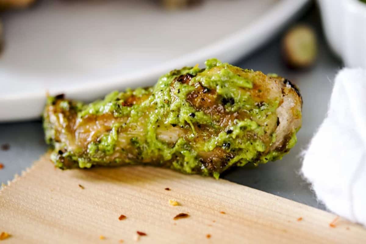 Pesto Chicken Wings (Simple & Low Carb) 🍗 - I'd Rather Be A Chef