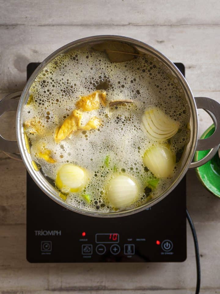 Homemade Chicken Broth Recipe 🍗 - I'd Rather Be A Chef