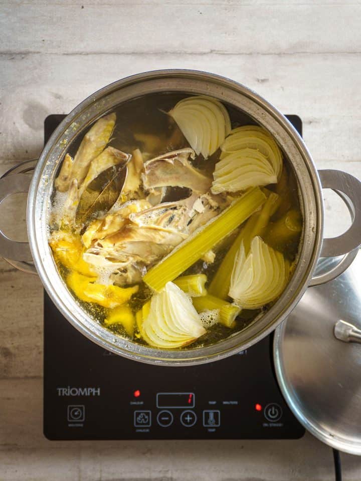 Homemade Chicken Broth Recipe 🍗 - I'd Rather Be A Chef