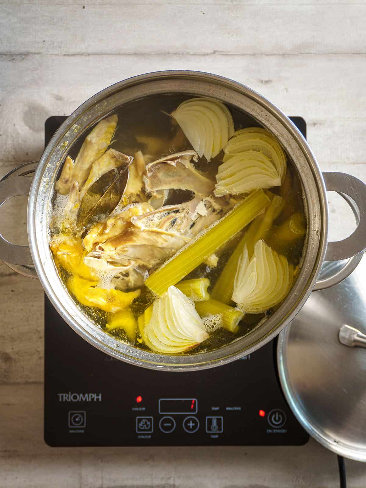 Homemade Chicken Broth Recipe 🍗 - I'd Rather Be A Chef