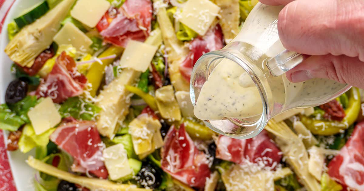 Creamy Italian Dressing Recipe 🥗 - I'd Rather Be A Chef