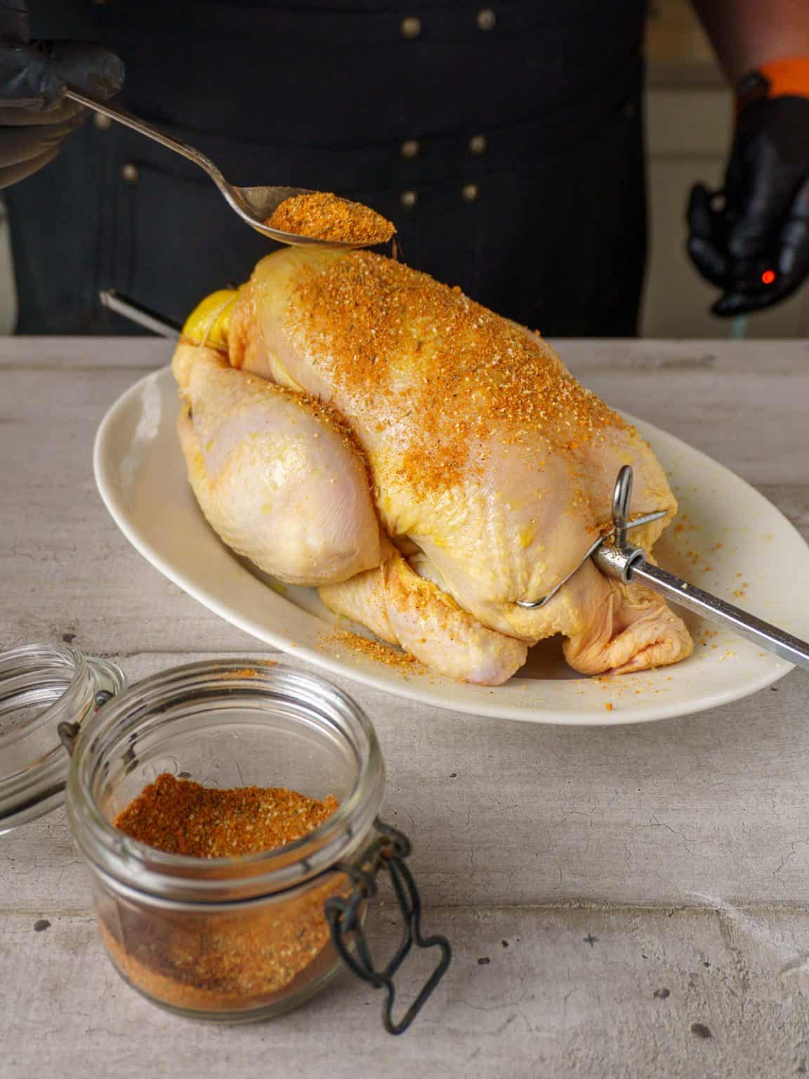 How to Put Chicken on Rotisserie (With Video) - I'd Rather Be A Chef