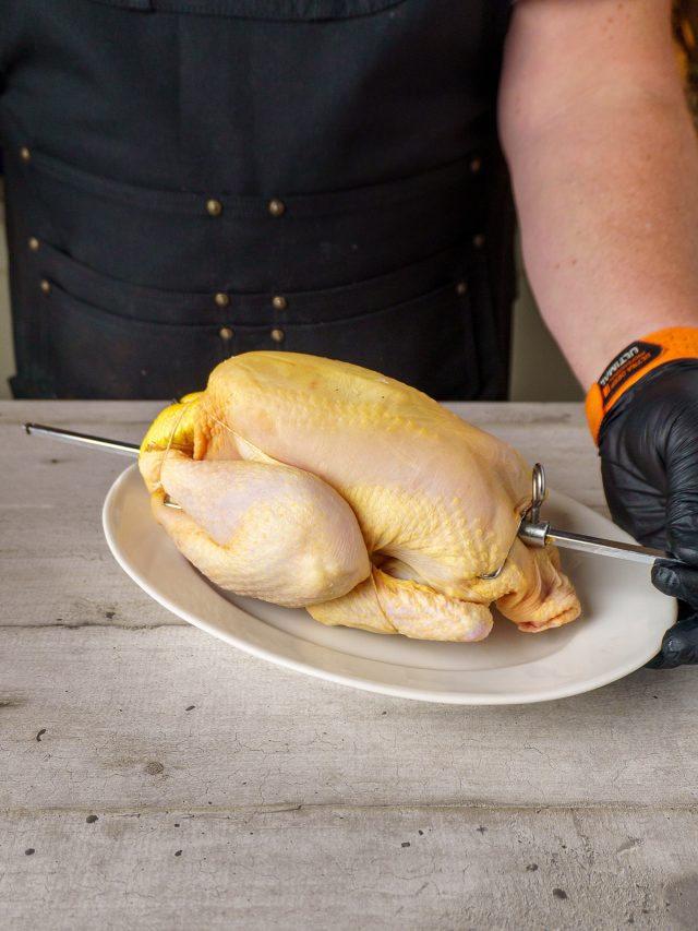 How to Put Chicken on Rotisserie (With Video) - I'd Rather Be A Chef