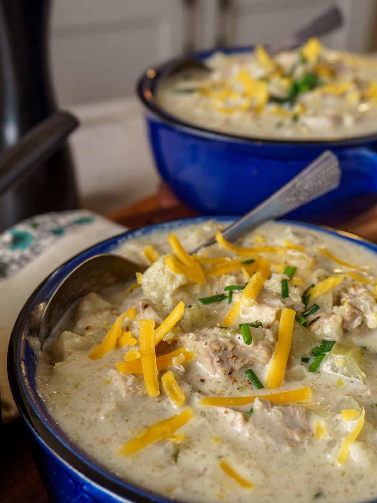 Leftover Turkey Chowder Recipe 🦃 - I'd Rather Be A Chef