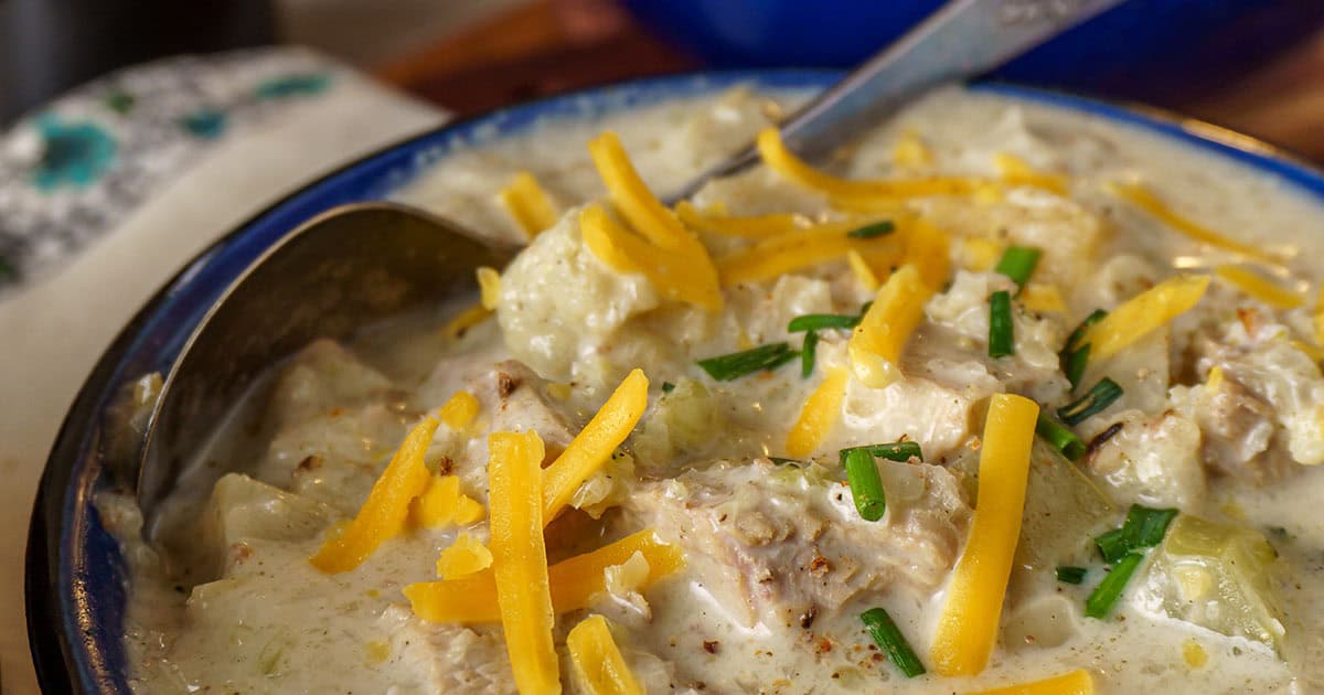 Leftover Turkey Chowder Recipe 🦃 - I'd Rather Be A Chef
