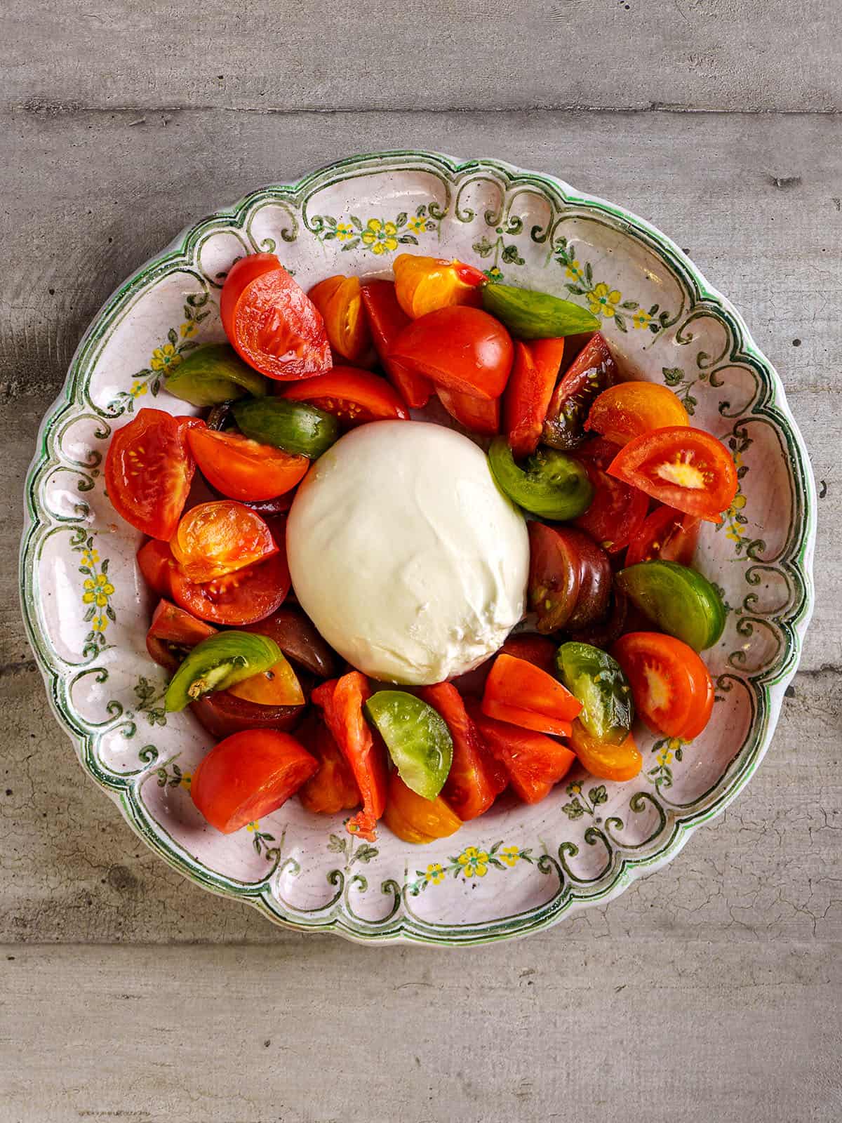 Fresh Burrata Caprese Salad - I'd Rather Be A Chef